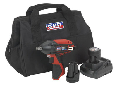 Sealey Impact Wrench Kit 3/8"Sq Drive 12V SV12 Series - 2 Batteries ...