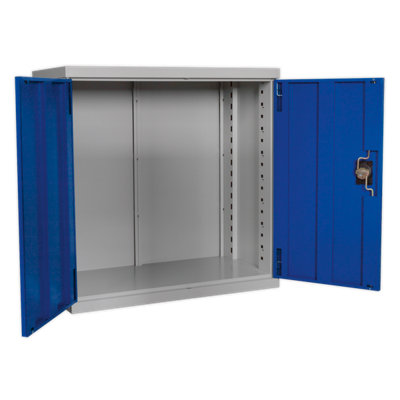 Sealey Industrial Cabinet With Reinforced Double Steel Doors Blue/Grey ...