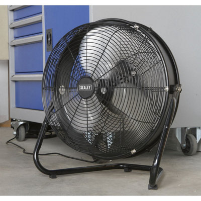 Sealey Industrial High Velocity Floor Fan with Internal Oscillation 18 ...