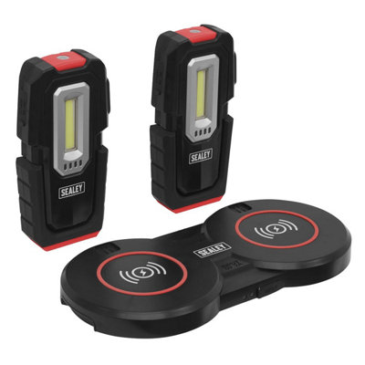Sealey Inspection Light (x2) 3W & 1W COB LED & Double Wireless Charging ...