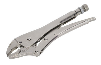 Sealey Locking Pliers Curved Jaws 230mm 0-45mm Capacity AK6821