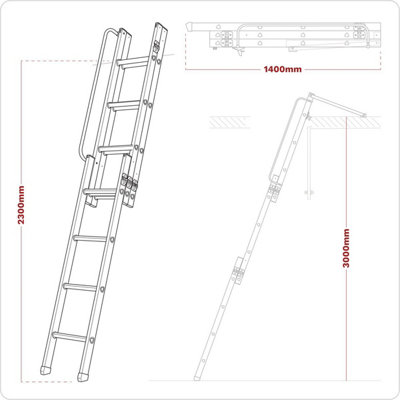 Sealey Loft Ladder 3-Section to BS 14975:2006 LFT03