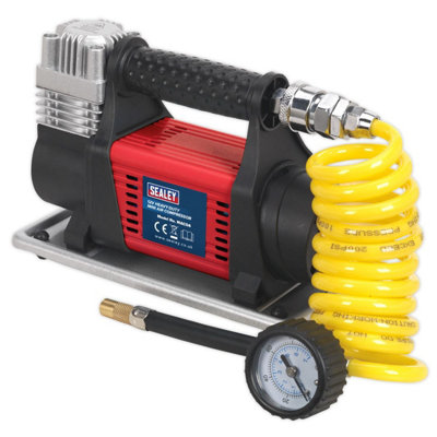 Sealey Mini Air Compressor 12V Heavy Duty Maximum Pressure 100PSI MAC04