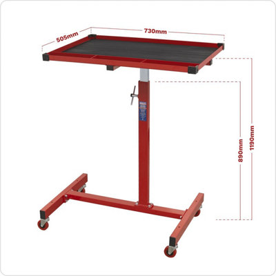 Sealey Mobile Workstation With Four Castor Wheels Adjustable Height AP200