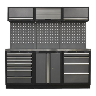 Sealey Modular Storage System Combo Stainless Steel Worktop APMSSTACK07SS