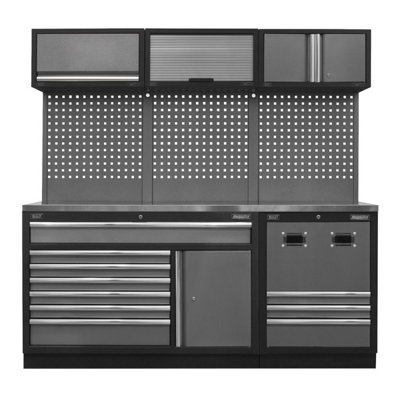 Sealey Modular Storage System Combo - Stainless Steel Worktop APMSSTACK14SS