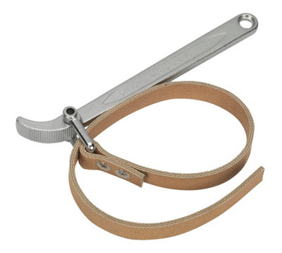 Sealey Oil Filter Strap Wrench With Hanging Hole 60-140mm Capacity AK6404