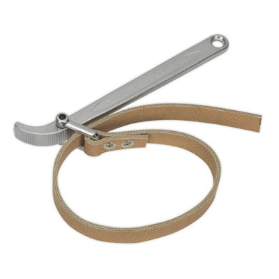 Sealey Oil Filter Strap Wrench With Hanging Hole 60-140mm Capacity AK6404