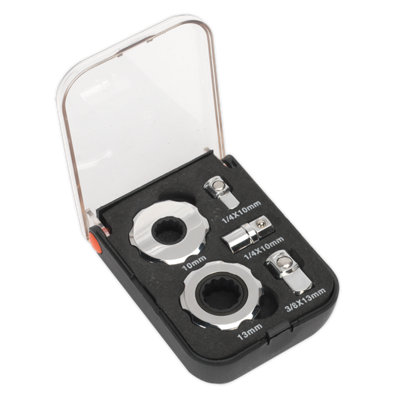 Sealey Palm Ratchet Set 5 Pieces 1/4" & 3/8" Square Drive 72 Teeth Tool ...