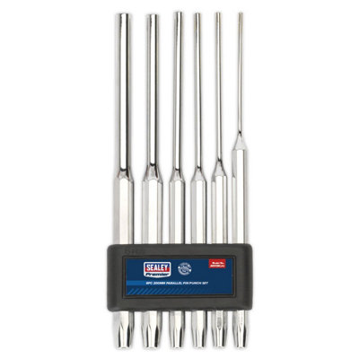 Sealey Parallel Pin Punch Set 6pc 200mm AK9128L