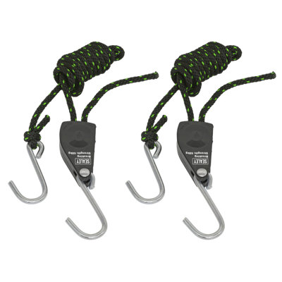 Sealey Parts Hanger Tie Down Ratchet 2m With S-Shaped Hooks 2-Pack ...