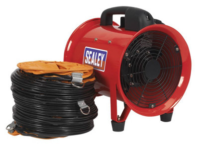Sealey Portable Ventilator 200mm With 5 Metres Ducting Lightweight VEN200