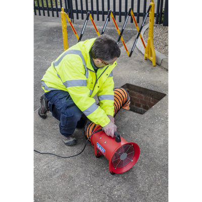 Sealey Portable Ventilator 200mm With 5 Metres Ducting Lightweight VEN200