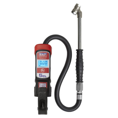 Sealey Premier Anodised Digital Tyre Inflator W/ Twin Push-On Connector ...