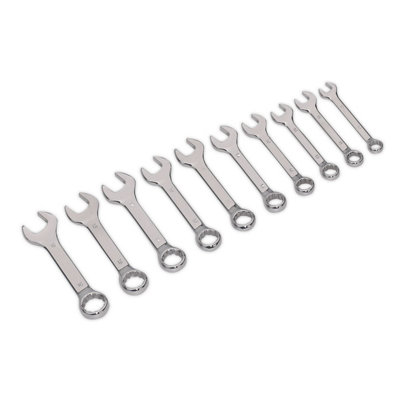 Sealey Premier Stubby Combination Spanner Set 10pc AK633