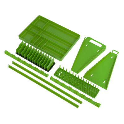 Shop Sealey Premier Tool Storage Organiser Set 9 Pieces Hi Vis Green ...