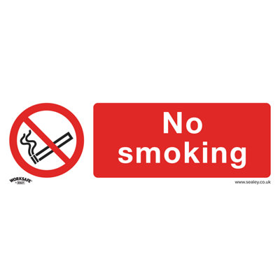 Sealey Prohibition Safety Sign No Smoking Self-Adhesive Vinyl 300 x ...