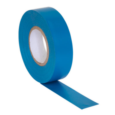 Sealey PVC Insulating Tape Electrical PVC 19mm x 20M Blue Pack of 10 ...