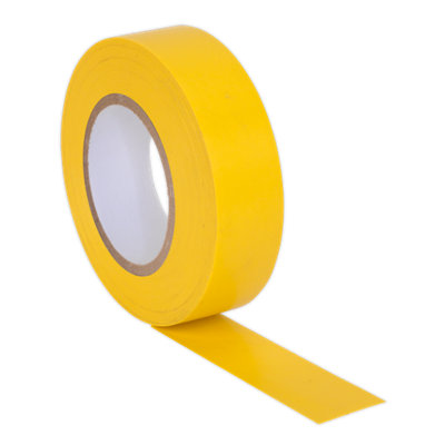 Sealey PVC Insulating Tape Electrical PVC 19mm x 20M Yellow Pack of 10 ...