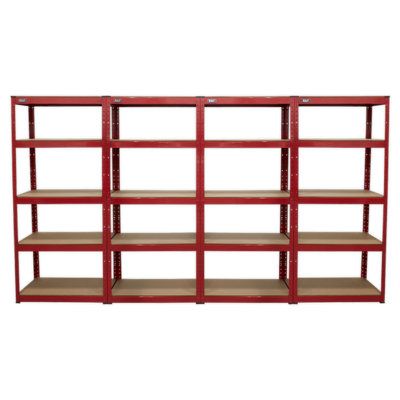 Sealey Racking Unit With 5 Shelves 150kg Capacity Per Level 4 Pieces ...