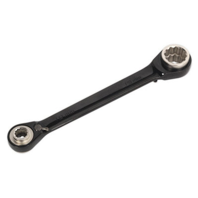 Sealey Ratchet Ring Spanner 4in1 Reversible Metric Black Series 72 ...