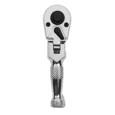 Sealey Ratchet Wrench Flexi-Head Stubby 1/4" Drive Built-In Pivot AK660SF