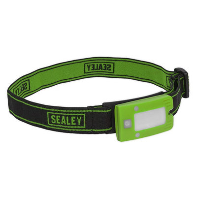 Sealey Rechargeable Head Torch 2W COB LED Auto-Sensor Green LED360HTG