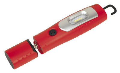 Sealey Rechargeable Inspection Lamp 360 Degree 7 SMD 3W SMD LED Red ...