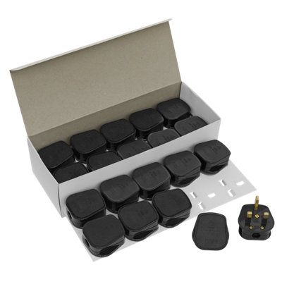Buy Sealey Resilient Plug 13Amp Heavy Duty ASTA Approved - Pack of 20 ...