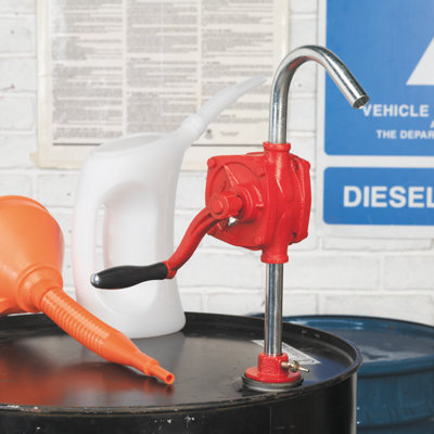 Sealey Rotary Barrel Drum Pump Transfer Syphon Hand Petrol Diesel Fuel ...
