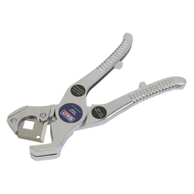 Sealey Rubber & Reinforced Hose Cutter 6-25mm Die Cast Alloy Silver HCA25
