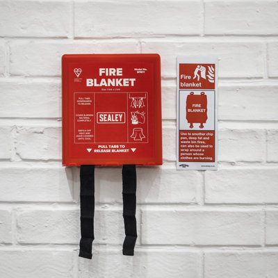 Sealey Safe Conditions Safety Sign Fire Blanket Self-Adhesive Vinyl x10 ...