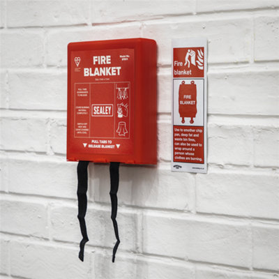 Sealey Safe Conditions Safety Sign Fire Blanket Self-Adhesive Vinyl x10 ...