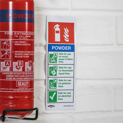 Sealey Safe Conditions Sign Powder Fire Extinguisher Rigid Plastic x10 ...