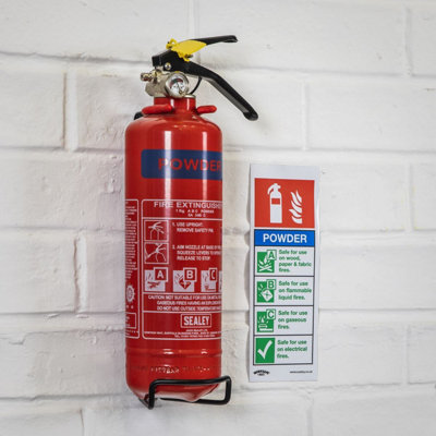 Sealey Safe Conditions Sign Powder Fire Extinguisher Self-Adhesive x10 ...