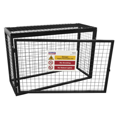 Sealey Safety Cage Powder Coated Galvanised - 4 x 19kg Gas Cylinders ...