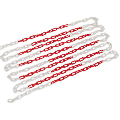 Sealey Safety Chain For High Voltage Vehicles Red/White 25m x 6mm HSC25M