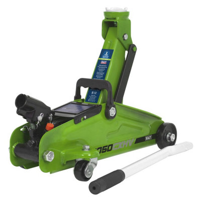 Sealey Short Chassis Trolley Jack 2 Tonne - Green 1050CXHV