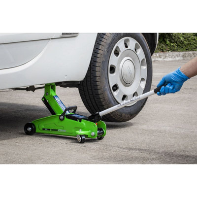 Sealey Short Chassis Trolley Jack 2 Tonne - Green 1050CXHV