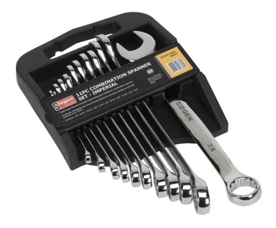 Sealey Siegen Imperial Combination Spanner Set 11pc S0857