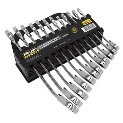 Sealey Siegen Reversible Ratchet Combination Spanner Set 12pc S0840