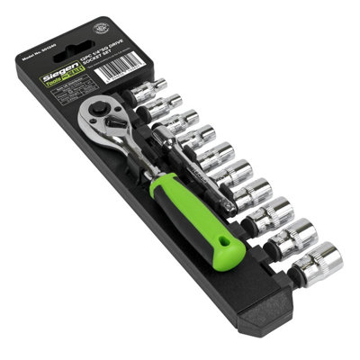 Sealey Socket Set 12 Pieces Tool 1/4" Square Drive With Polished Finish ...
