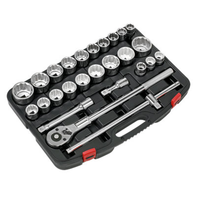 Sealey Socket Set 26 Pieces 3/4" Square Drive 12-Point WallDrive AK2584
