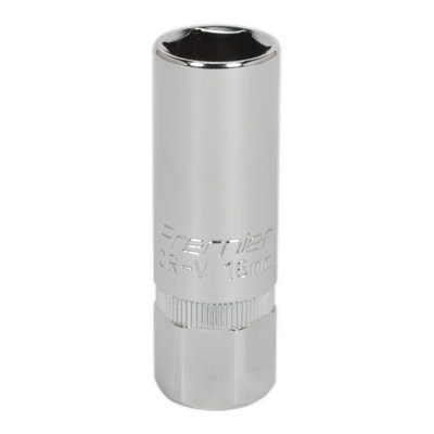 Sealey Spark Plug Socket 16mm 1/2" Square Drive Chrome Vanadium Steel ...