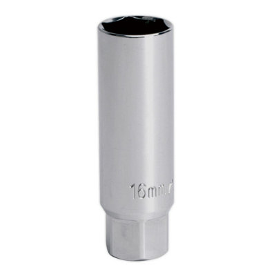 Sealey Spark Plug Socket 16mm 3/8"Sq Drive Thin Wall AK6557
