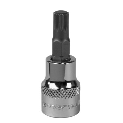 Sealey Spline Socket Bit M8 3/8" Drive Forged Chrome Vanadium Steel SBS006