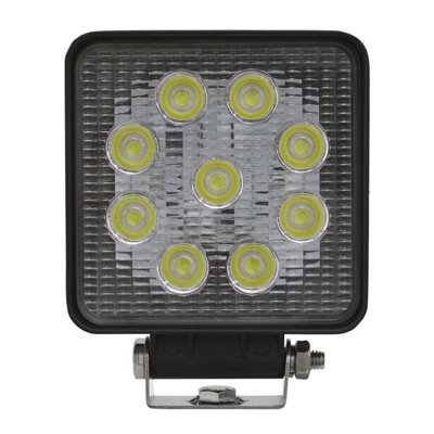 Sealey Square Work Light Lamp 27W SMD LED 2160 Lumens Mounting Bracket ...