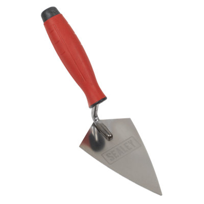 Sealey Stainless Steel Sharp Pointing Trowel Sharp Rubber Handle 140mm ...