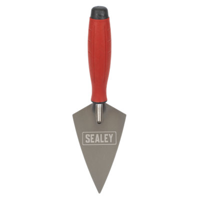 Sealey Stainless Steel Sharp Pointing Trowel Sharp Rubber Handle 140mm ...