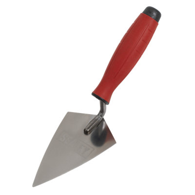 Sealey Stainless Steel Sharp Pointing Trowel Sharp Rubber Handle 140mm ...